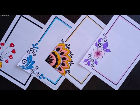 4 Amazing Border Designs /Project Work Designs /Portfolio Design /Art ...