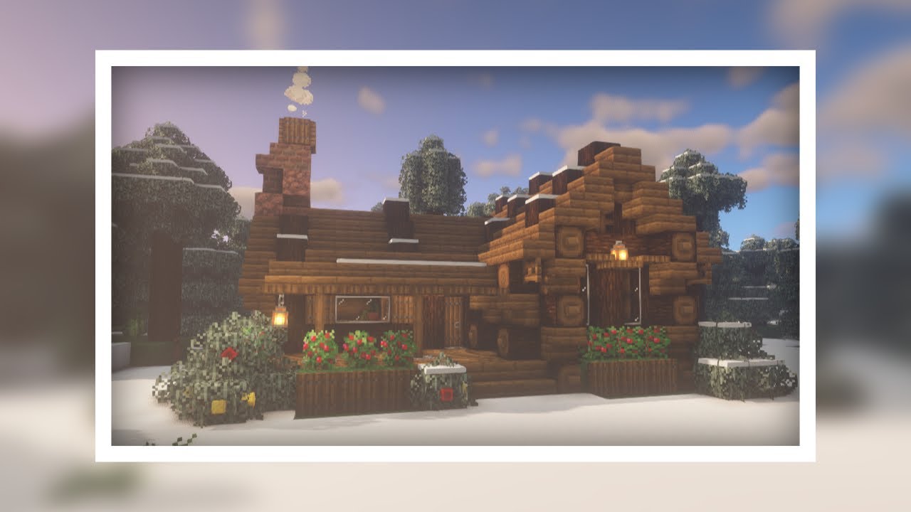 Minecraft - Cozy Winter Cabin | Build Tutorial - YouTube