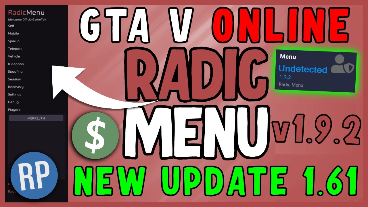 Radic Menu v1.9.2 | How to download | UPDATED MENU | FREE GTA V Online ...