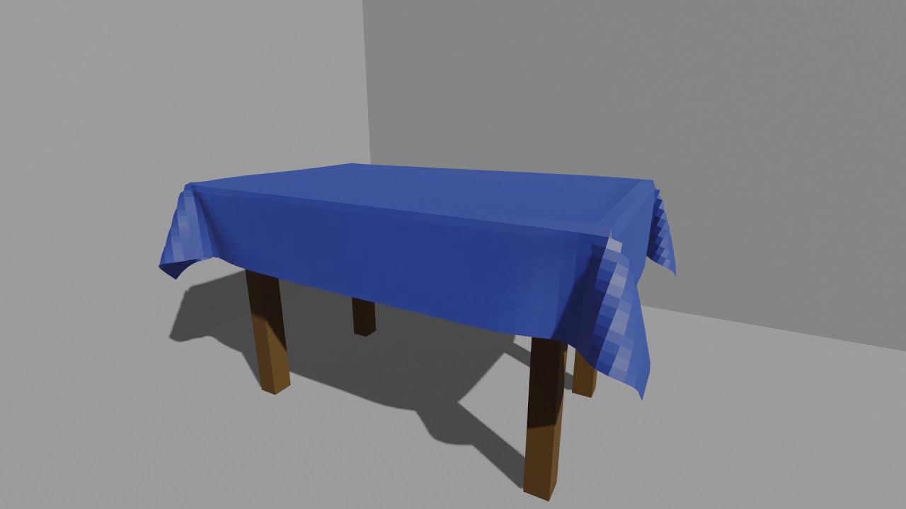 Tablecloth animation (Blender) - YouTube
