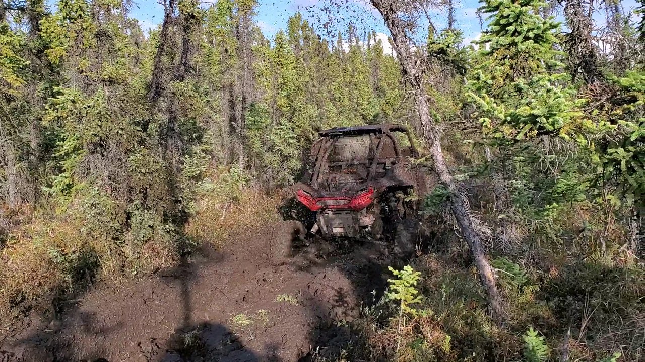 Stock RZR Turbo S in the mud - YouTube