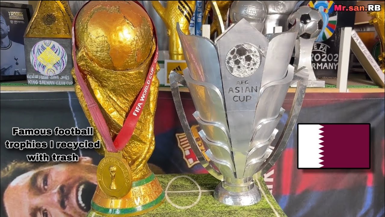 DIY Famous football trophies that I made at home myself, FIFA World Cup ...
