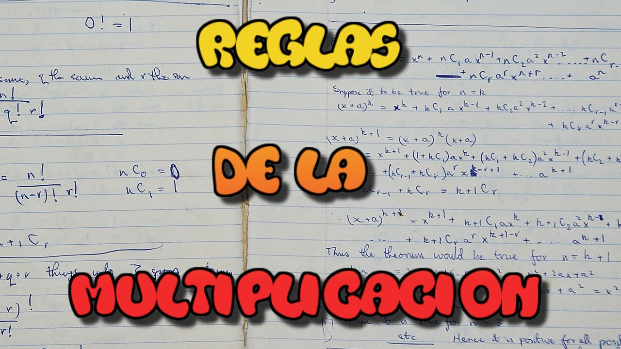 Reglas algebraicas de multiplicacion - YouTube