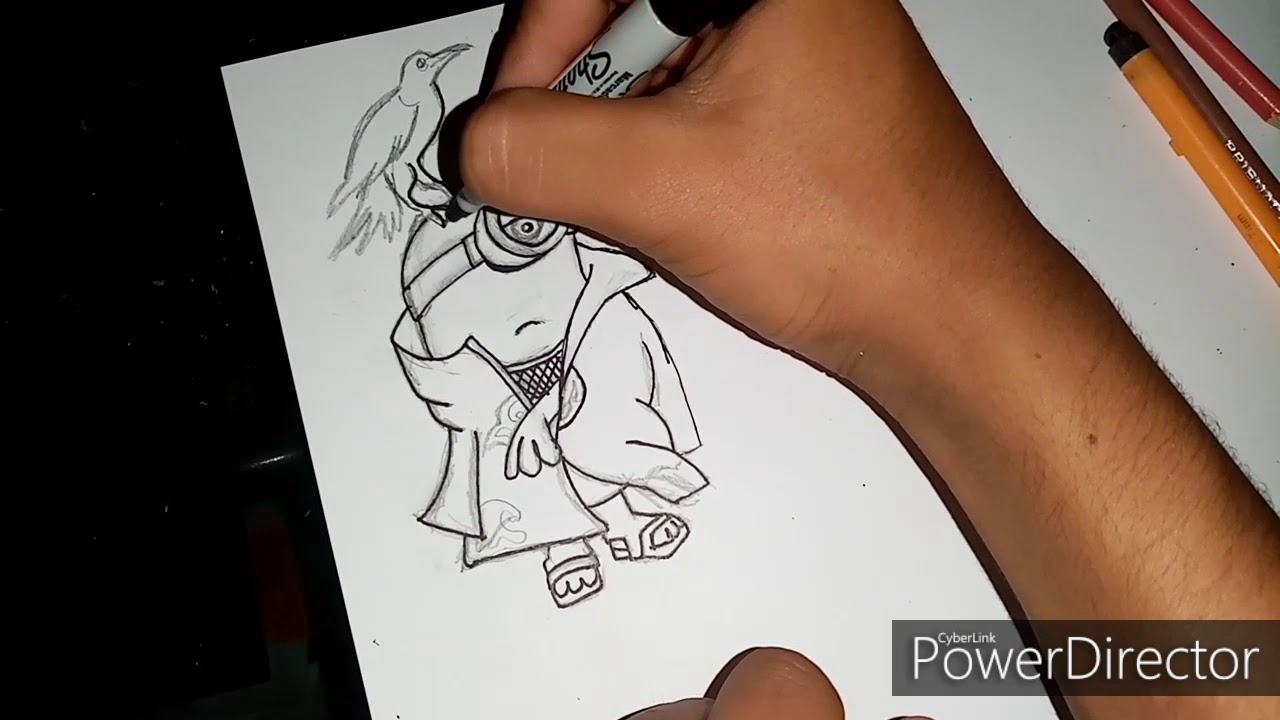 Dibujando minions al estilo itachi!! - YouTube