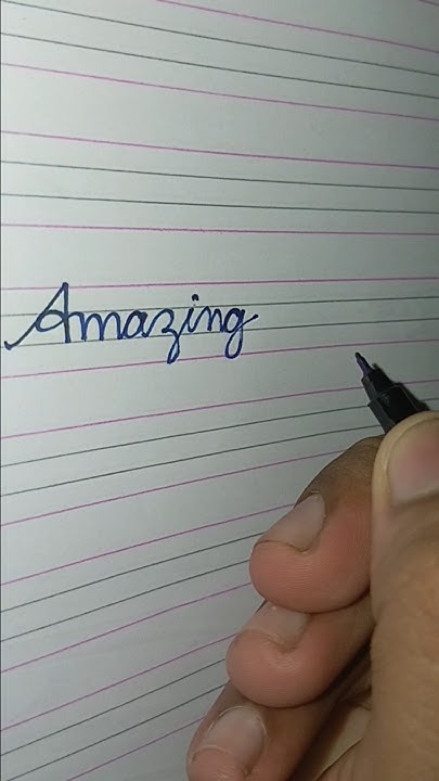 How to write "Amazing" in cursive writing#trending #calligraphy # ...