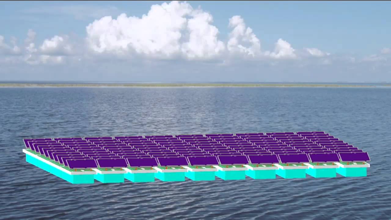 10 Module Floating Solar Pontoon - YouTube