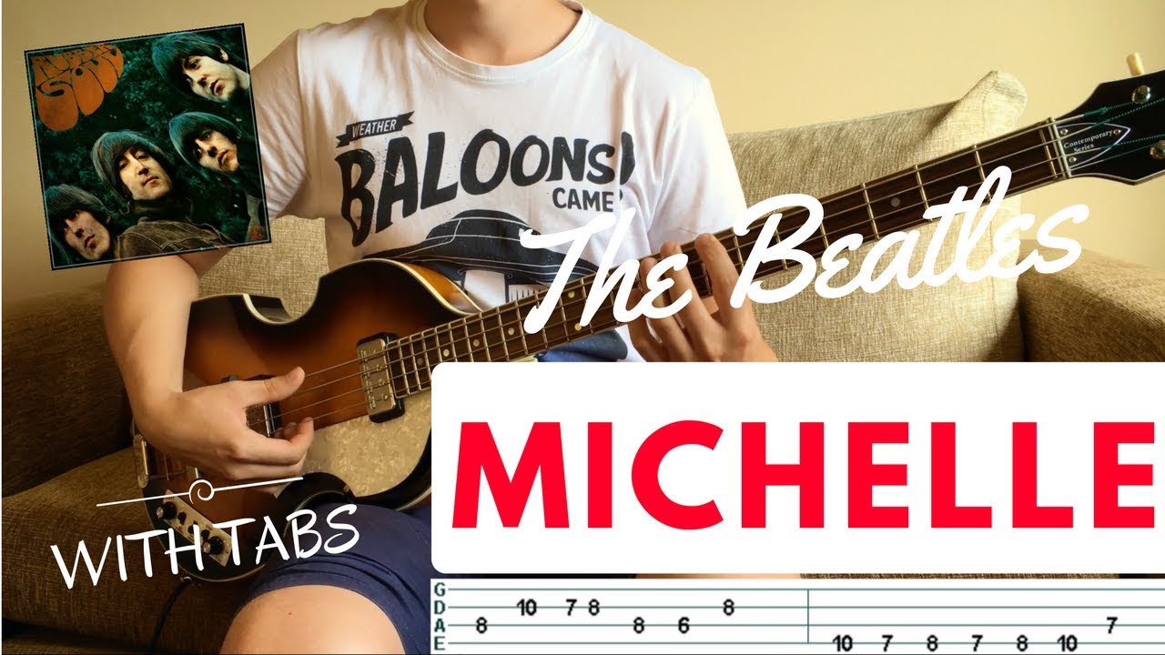 MICHELLE - The Beatles | BASS COVER WITH TAB | Höfner 500/1 CT | - YouTube