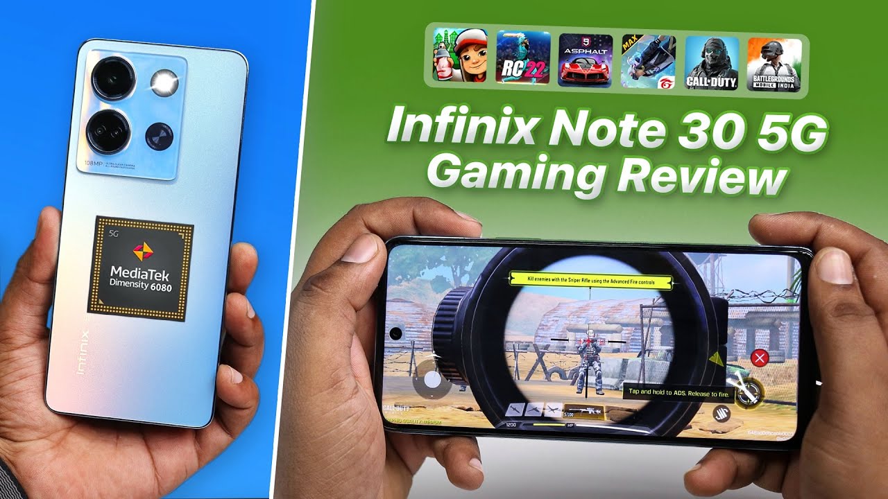 Infinix Note 30 5G Detailed Gaming Review🔥 BGMI, PUBG, Free Fire, COD ...