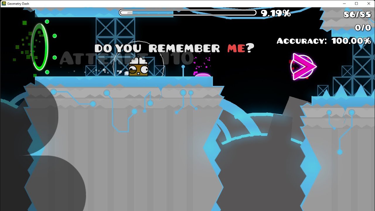 beating B (geometry dash) - YouTube