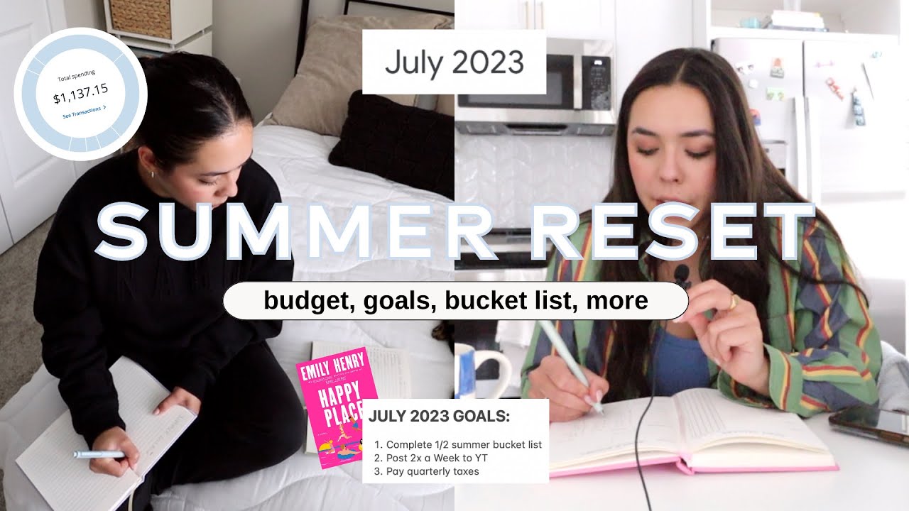 JULY MONTHLY RESET (goals, bucket list, budget, etc) - YouTube