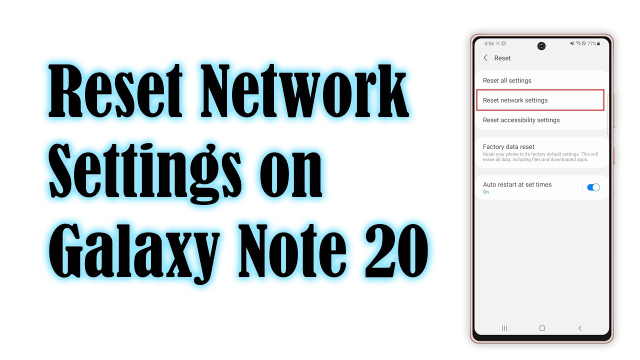 How To Reset Network Settings on Samsung Galaxy Note 20 - YouTube