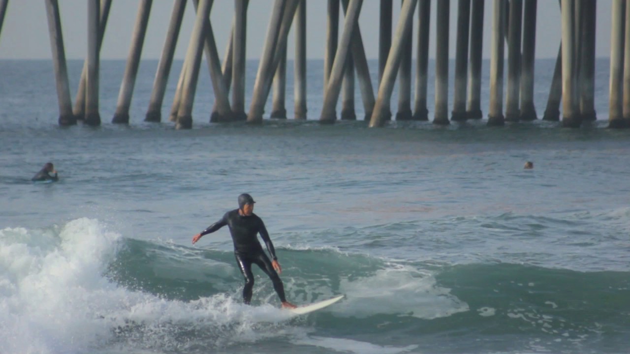 Surfing HB Pier 12/6/16 (Raw Cut) - YouTube