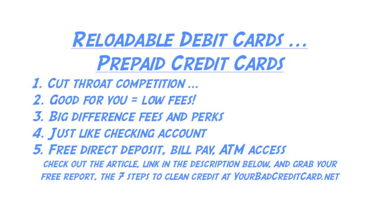 Reloadable Debit Cards - Prepaid Credit Cards - YouTube
