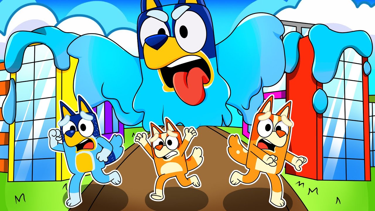 ¡BLUEY y BINGO SE CONVIERTEN en un SLIME GIGANTE en ROBLOX! 😱😍 - YouTube