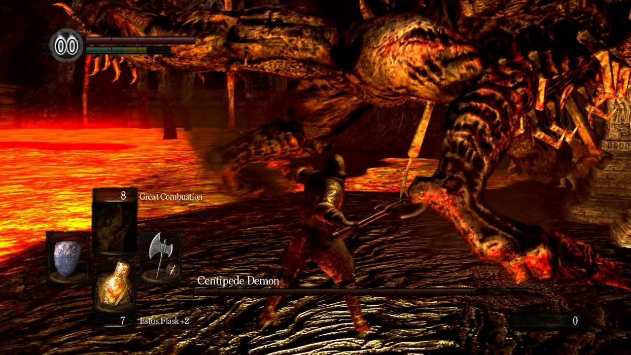 Dark Souls Lvl1 Playthrough: Centipede Demon - YouTube