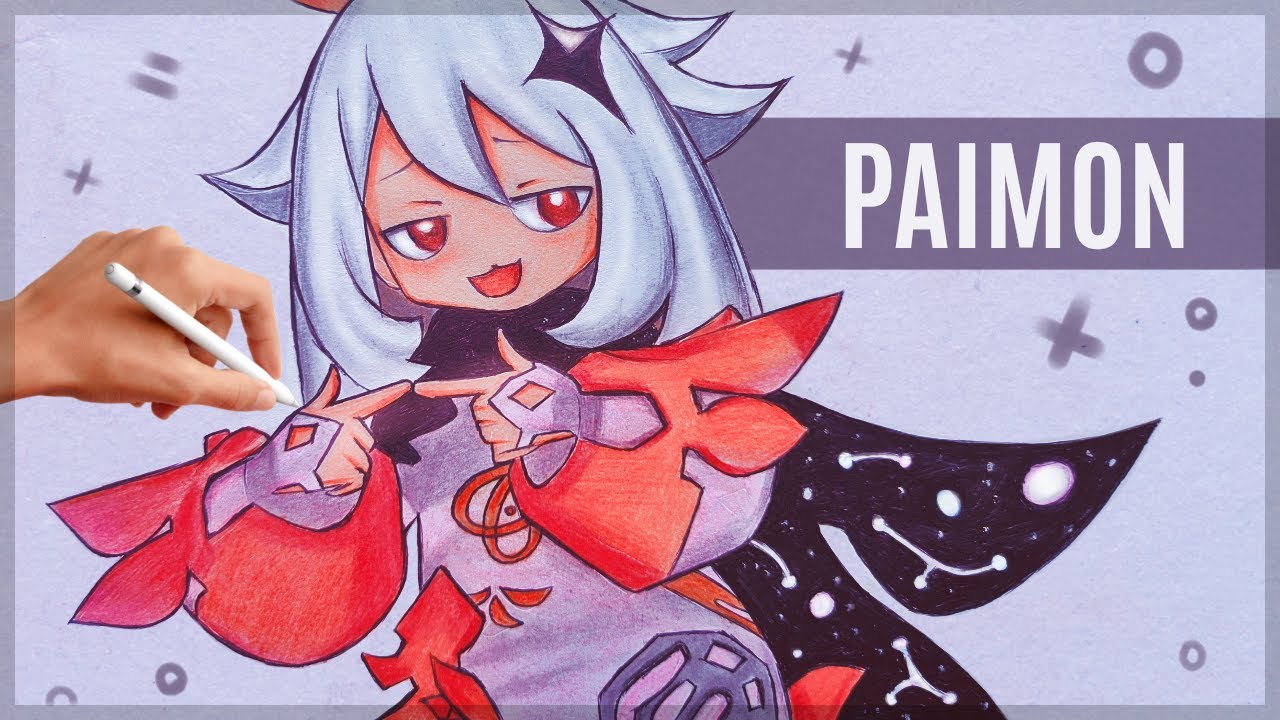 How to draw PAIMON the Emergency Food (Genshin Impact) Step By Step ...