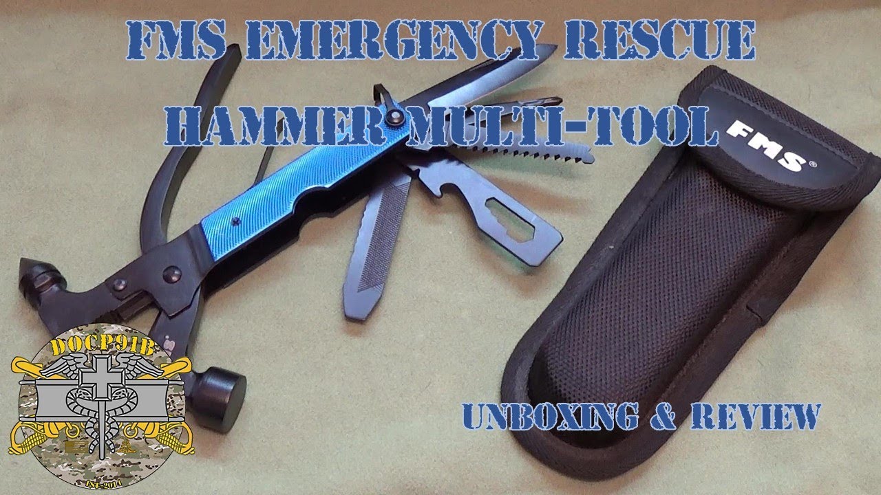 FMS Emergency Rescue Hammer Multi-Tool - Unboxing & Review - YouTube