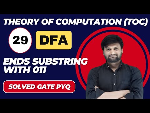 Design a DFA Accept Language w ends with 011 | GATE PYQ | TOC | Solved ...