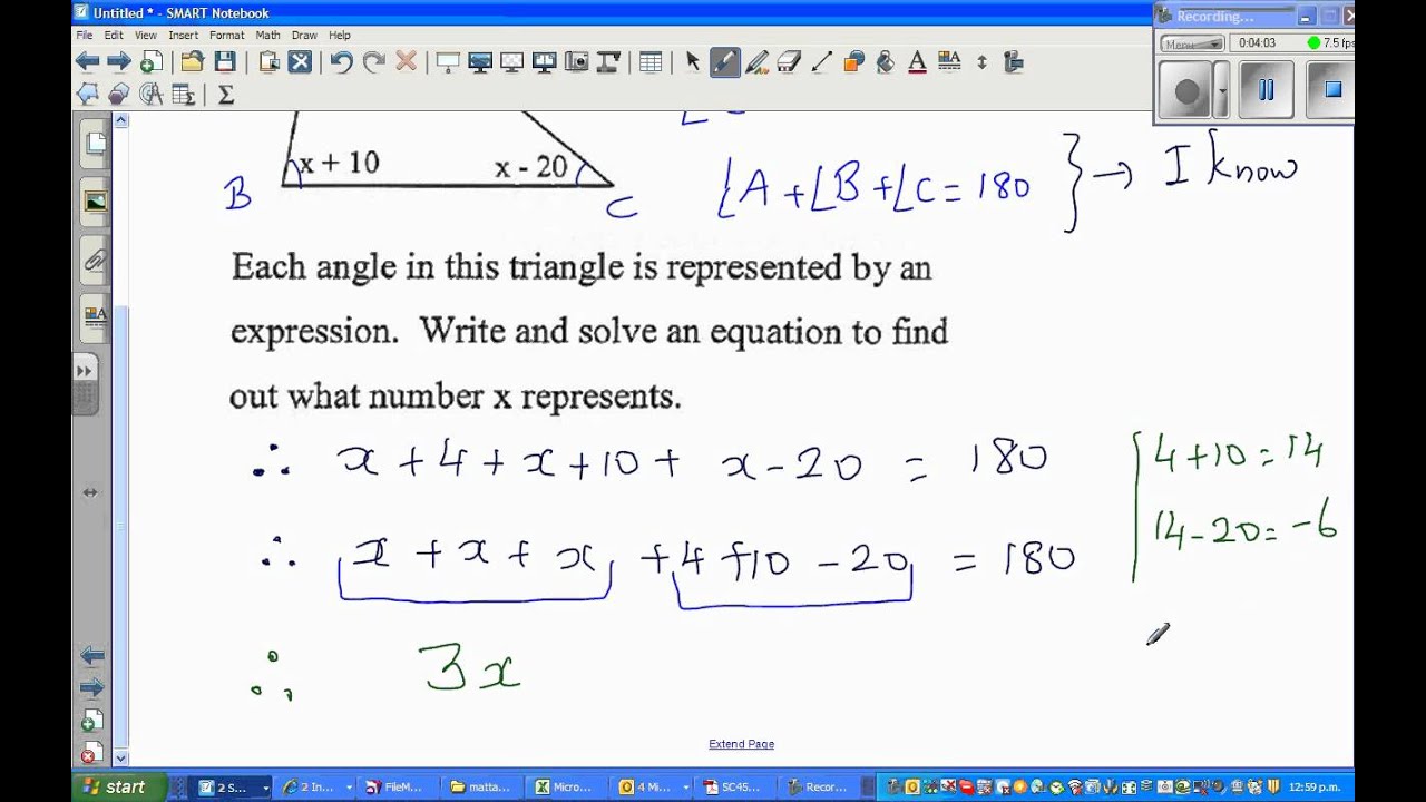 Forming equation from word problem and then solving it - YouTube