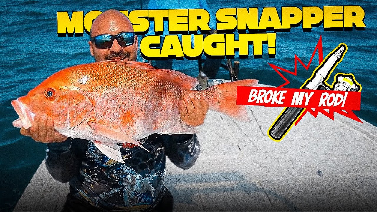 Monster Red Snapper Breaks My Ultralight Rod – Epic Offshore Fishing in ...