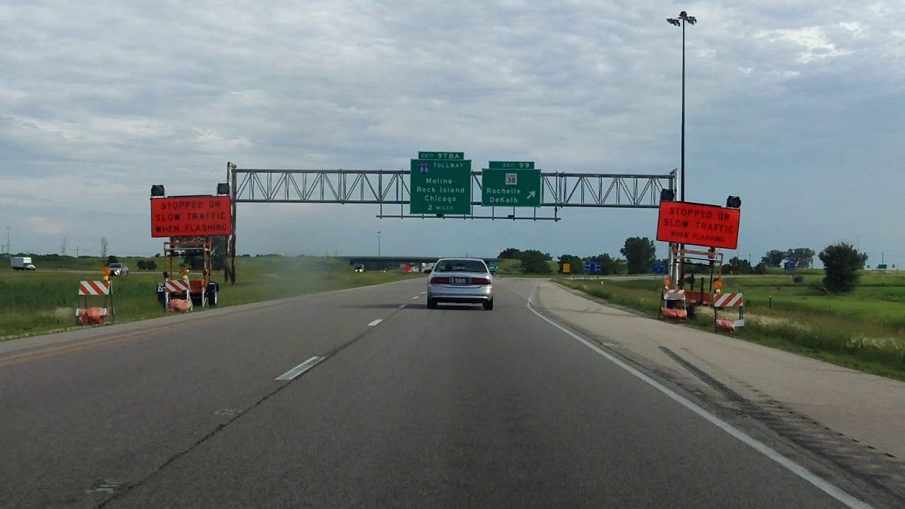 Interstate 39 - Illinois (Exits 104 to 97) southbound - YouTube