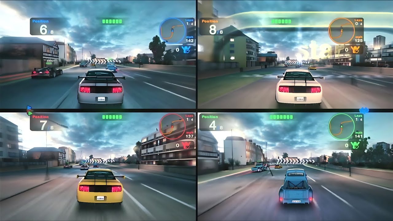 Blur Multiplayer 4 Player's Gameplay HD - YouTube