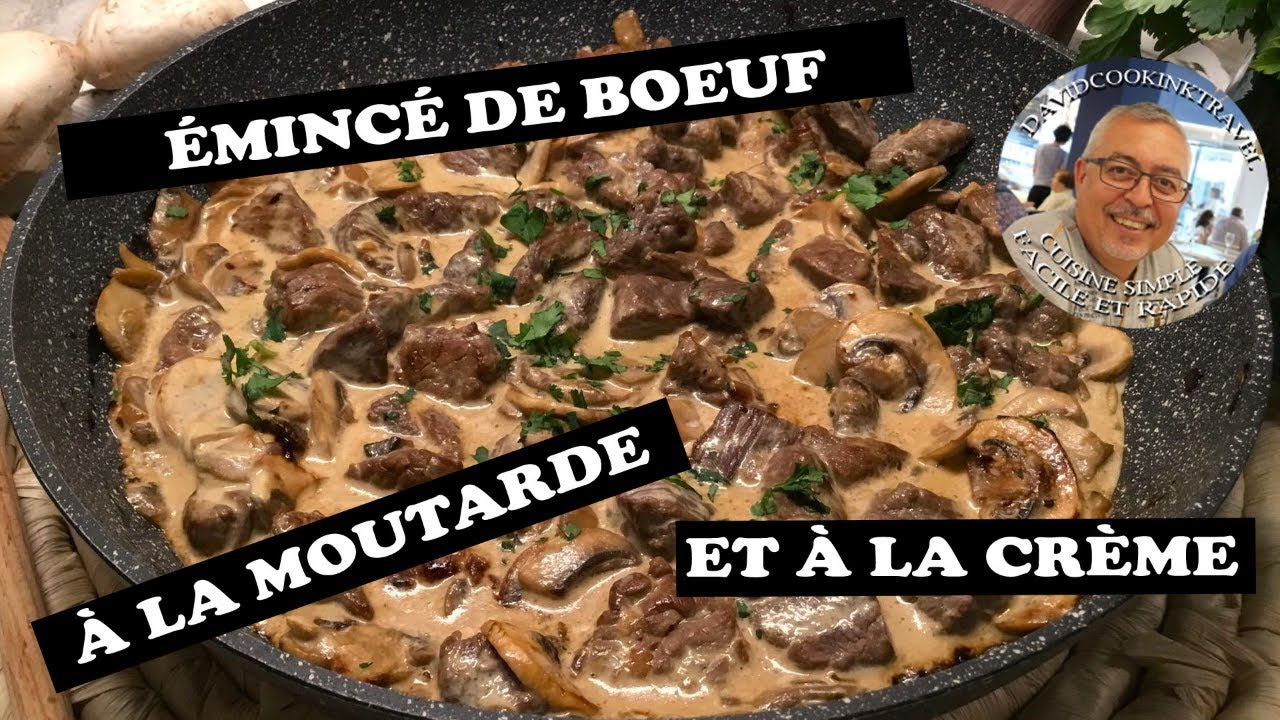 Émincé de boeuf à la moutarde et a la creme - minced beef with cream ...