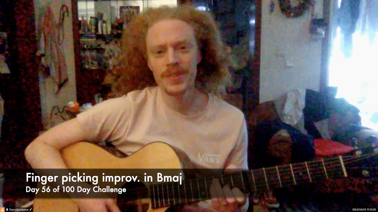 Finger picking in B major improv. - YouTube