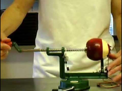How to use Apple Peeler-slicer-corer - YouTube