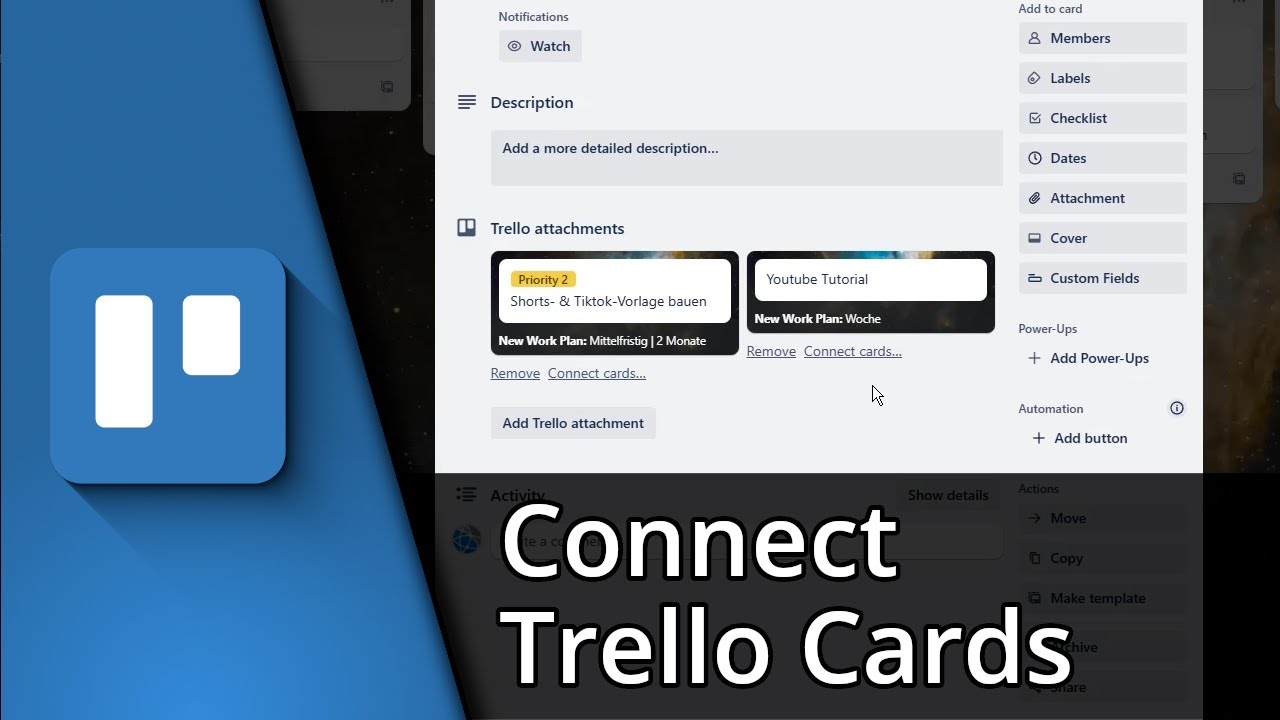 How to link Trello cards | Connect Trello cards together Tutorial - YouTube
