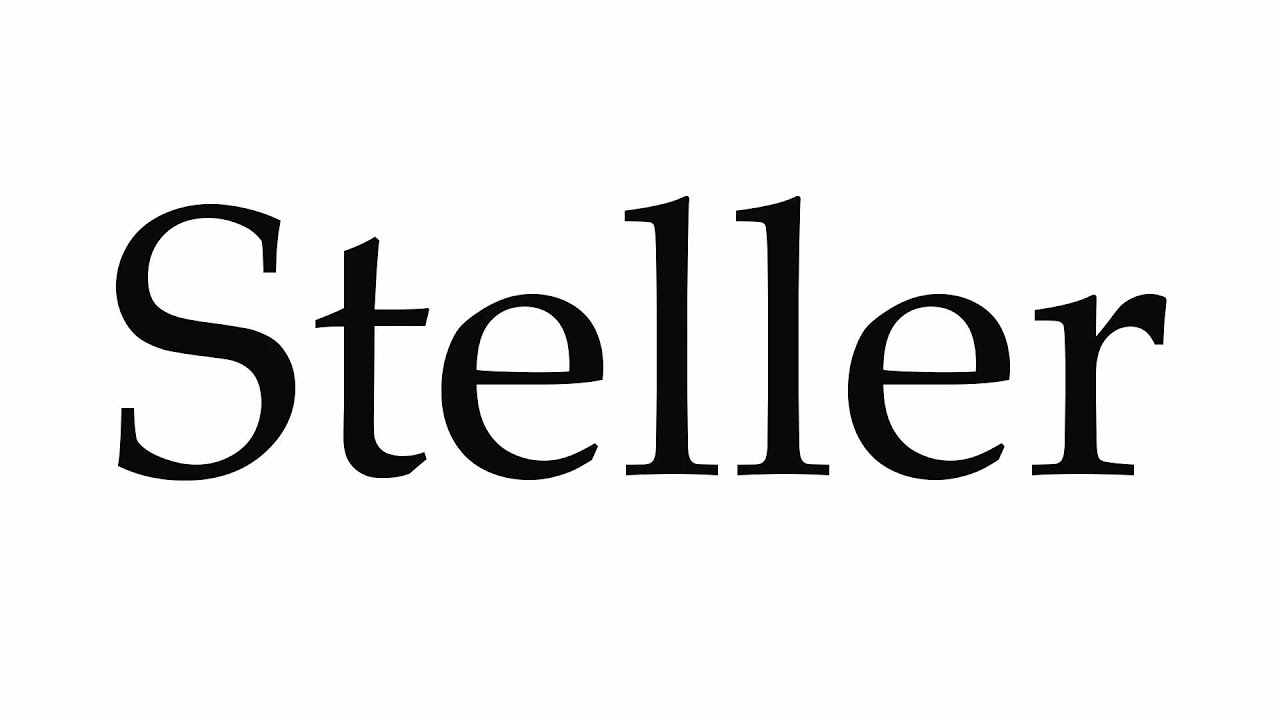 How to Pronounce Steller - YouTube