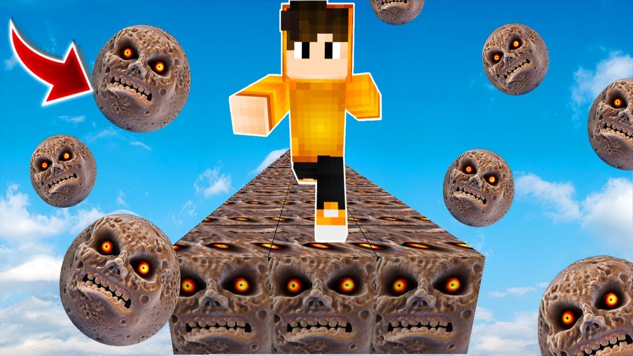 CORRIDA DE LUCKY BLOCK DA LUA ASSOMBRADA NO MINECRAFT! - YouTube