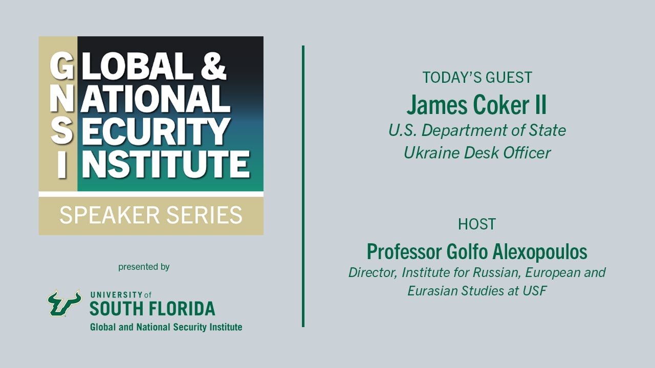 GNSI Speaker Series Ep 1 - James Coker II (State Department) - YouTube