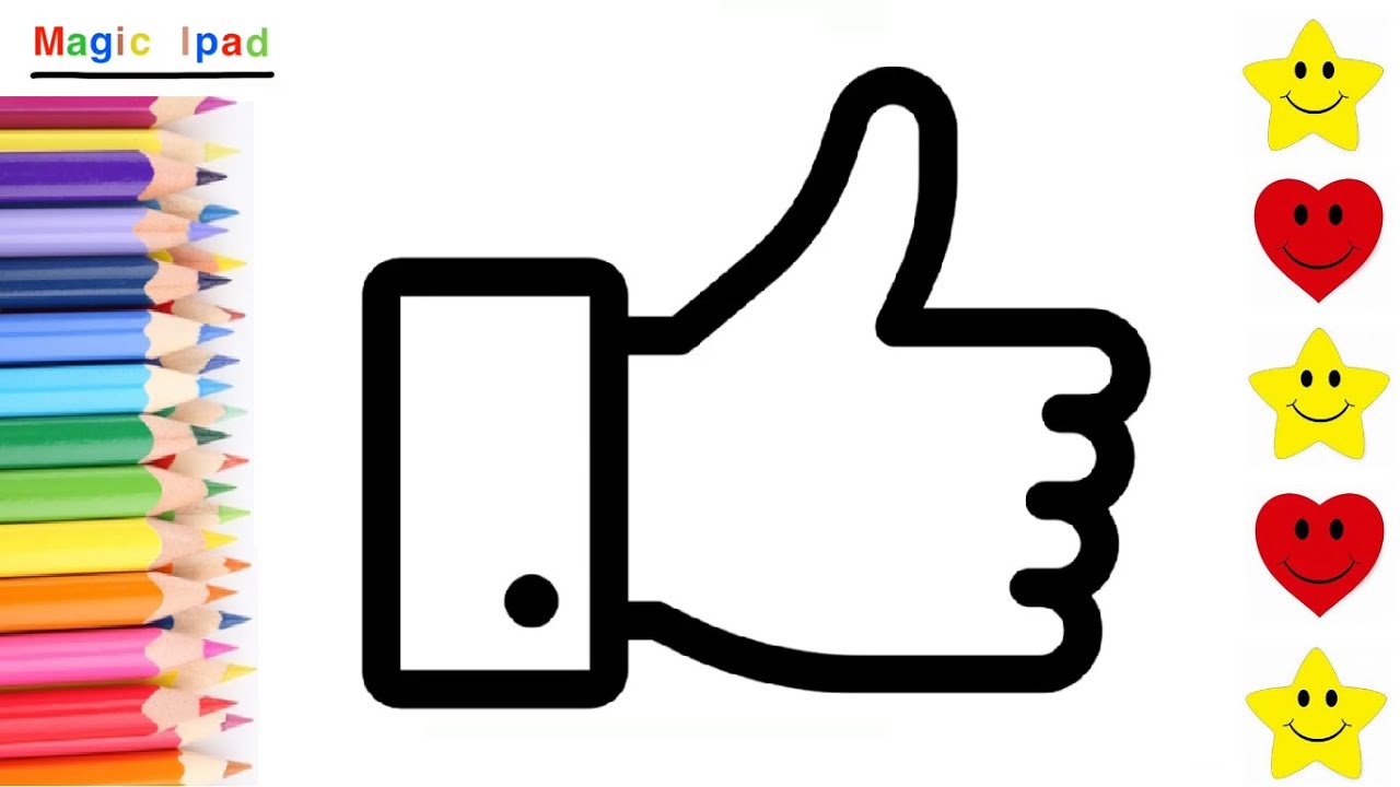 Como dibujar SIMBOLO ME GUSTA | dibujos para niños 💓⭐ How to draw LIKE ...