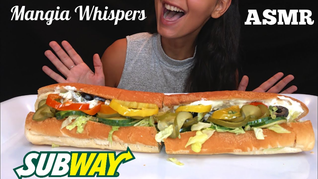 ASMR | EATING A SUBWAY SANDWICH! MUKBANG (WHISPER) | MANGIA WHISPERS 먹방 ...