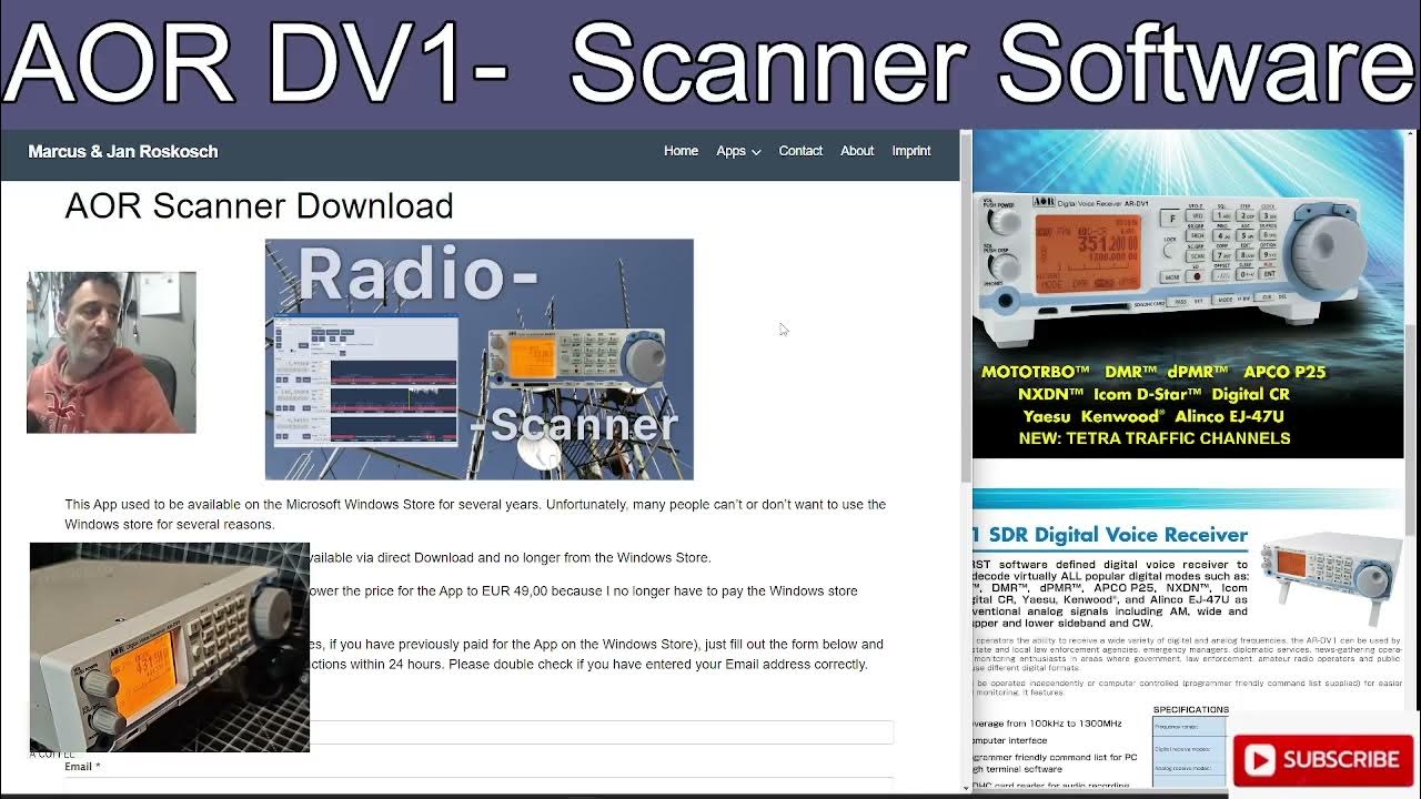 AOR DV1- Scanner Software Marcus Roskosch - YouTube