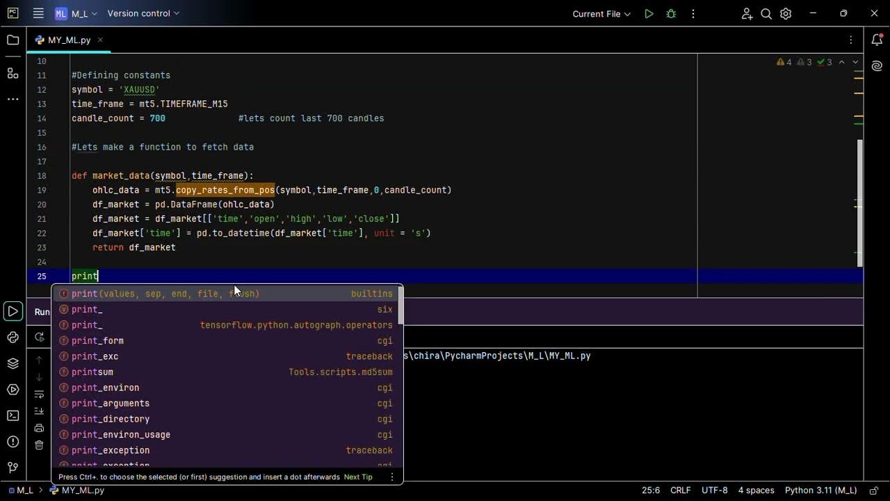 Metatrader5 with Python data Plotting (API) |Subscribe Please| # ...