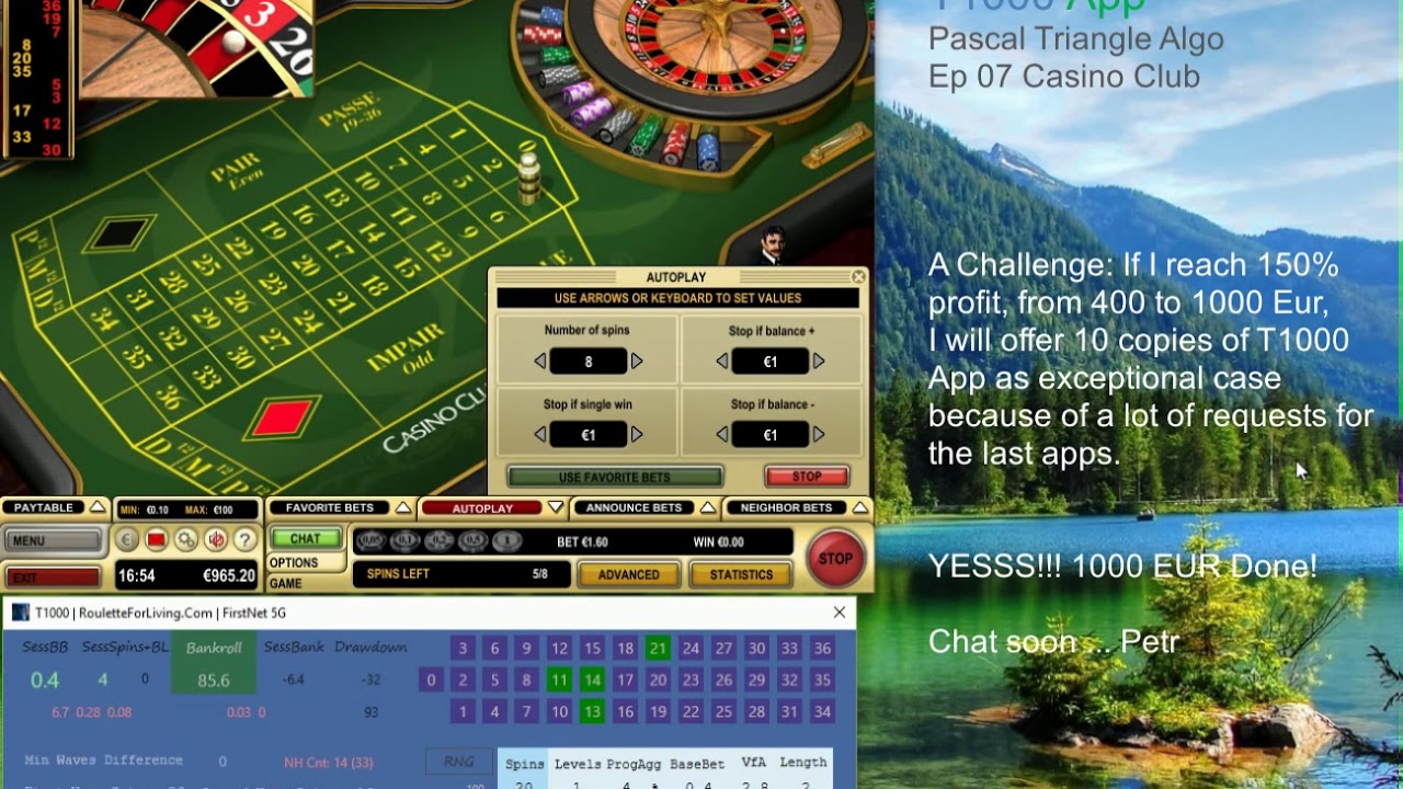 T1000 App | Casino Club Ep.07 Algo Pascal Triangle Selection | online ...