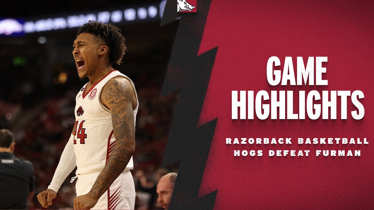 Highlights: Hogs defeat Furman | RAZORBACK BASKETBALL - YouTube