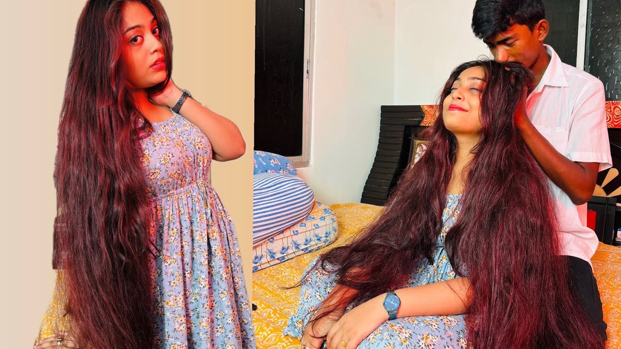 Prioshi’s awesome hair smelling video 😱|| New hair play video🥶hair play by male landowners - YouTube