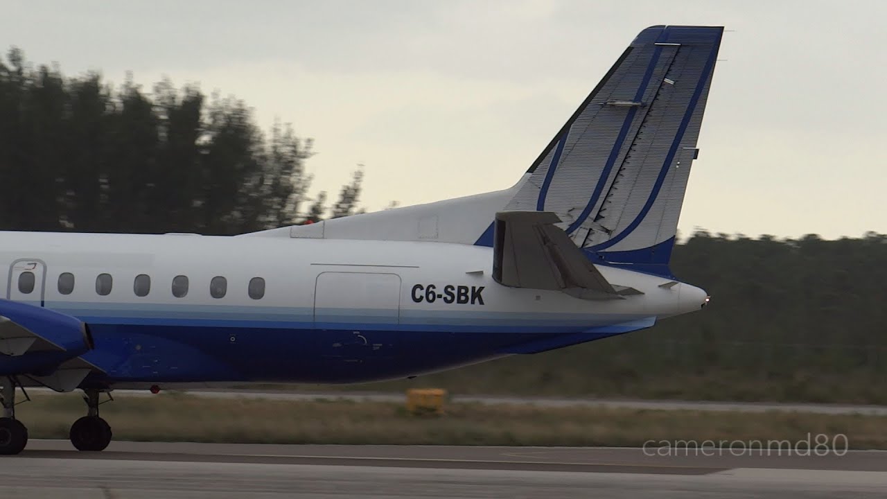 UNITED EXPRIMean...Sky Bahamas |Saab 340B|C6-SBK| Nassau Bahamas - YouTube
