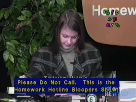 Homework Hotline Bloopers 1993 1994 - YouTube
