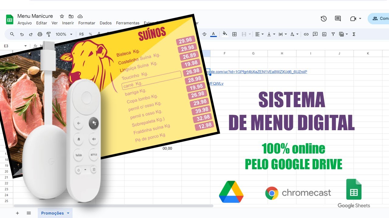 Tabela Digital 💯 Online no Google Drive - Açougue e Supermercados - YouTube