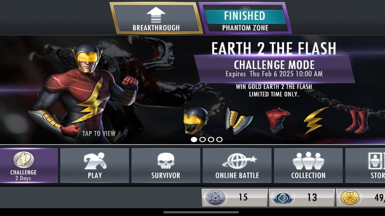 Earth Flash third challenge mode completed in the game injustice Gods ...