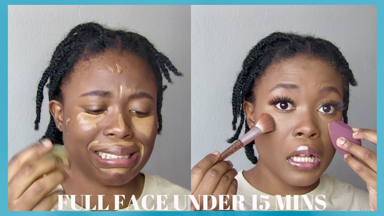 I TRIED A FULL FACE OF MAKE UP UNDER 15 MINS | THE ABSOLUTE GHETTO ...