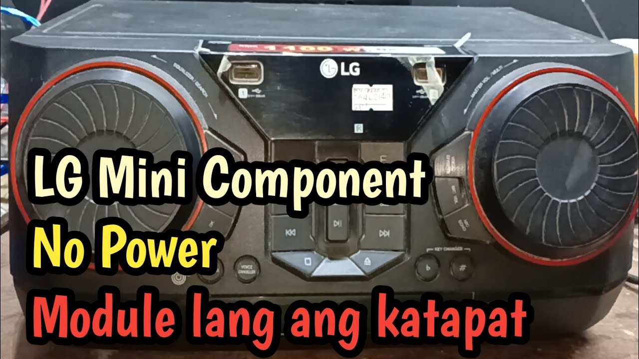 LG Mini Component No power - YouTube
