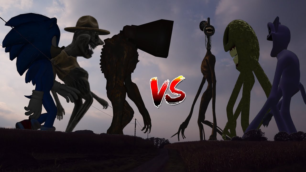 Siren Head, Roblox Innyume Smiley & Catnap VS Megahorn, Sonic The ...