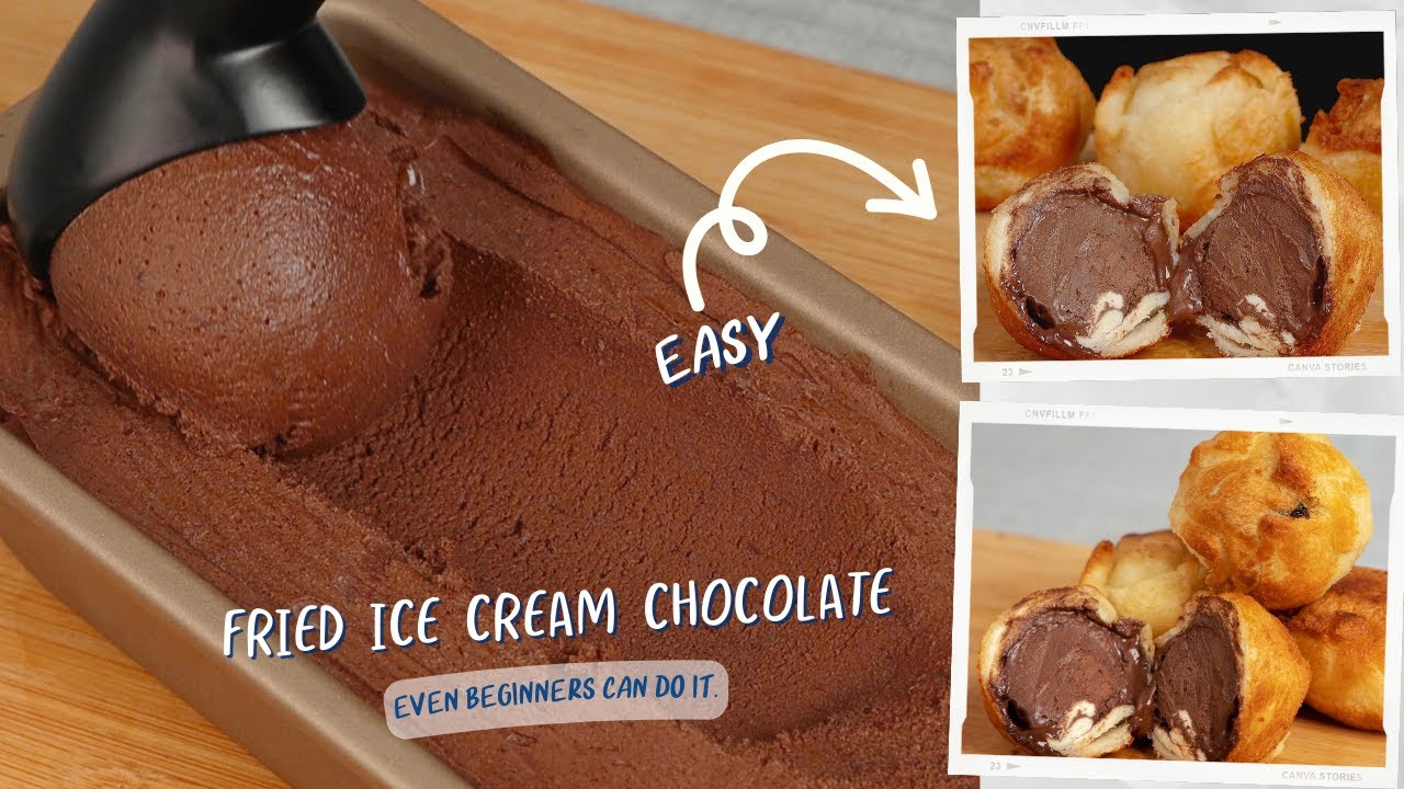 Fried Ice Cream Chocolate Recipe | How to make ICE CREAM | FRIED ICE ...