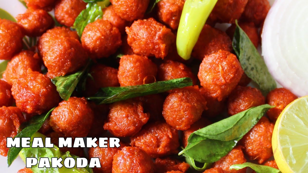 crispy meal maker pakoda।। 😋tasty evng snacks।।mealmaker pakoda recipe ...