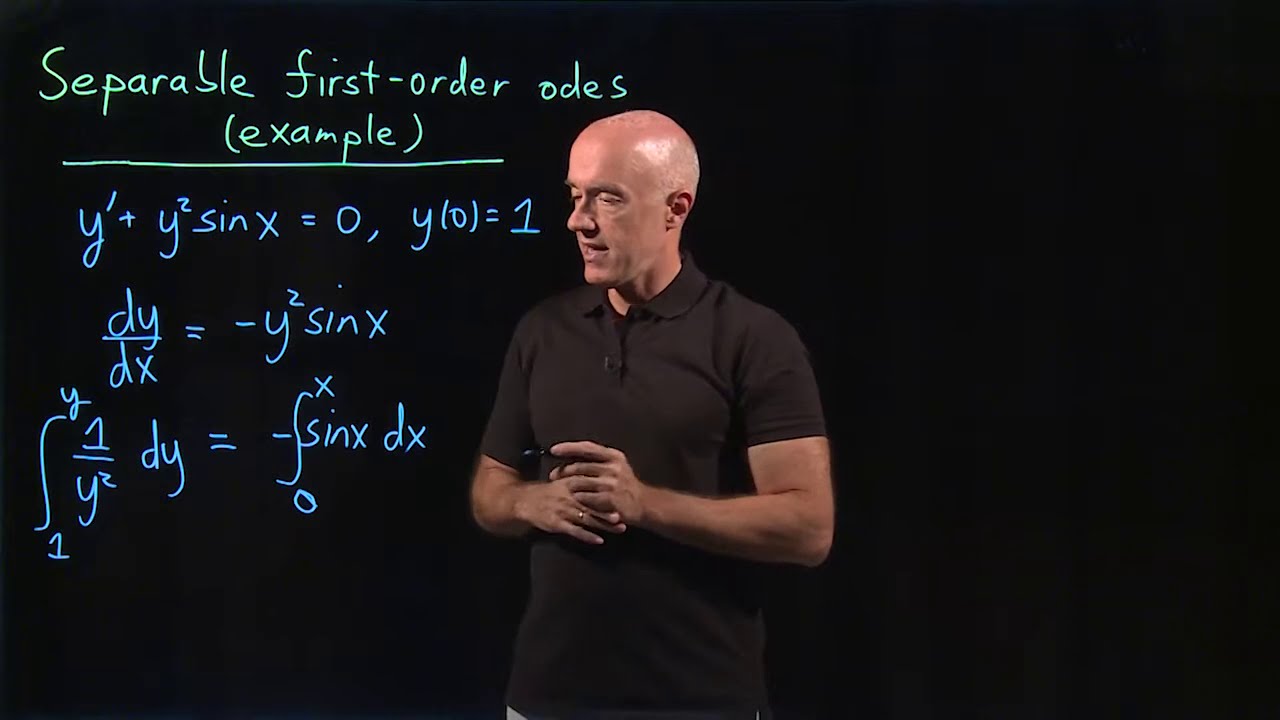 Separable differential equation: example | Lecture 4 | Differential ...